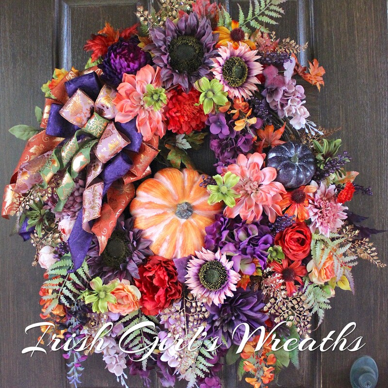Purple Fall Wreath - Etsy