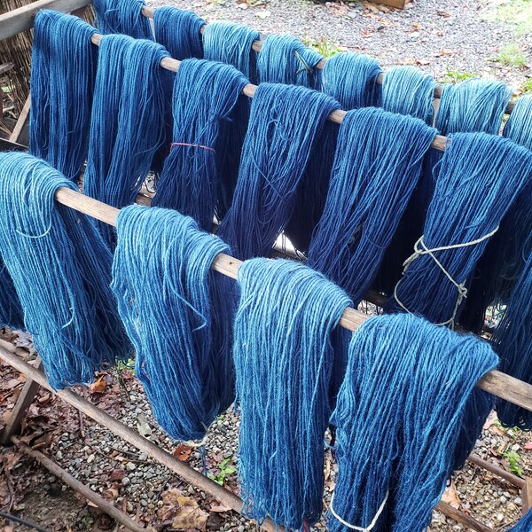 Indigo Dyed Yarn - Etsy
