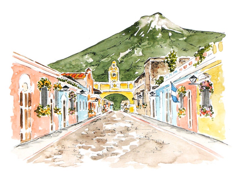 Antigua, Guatemala - DIGITAL .jpeg and .pdf File - Etsy
