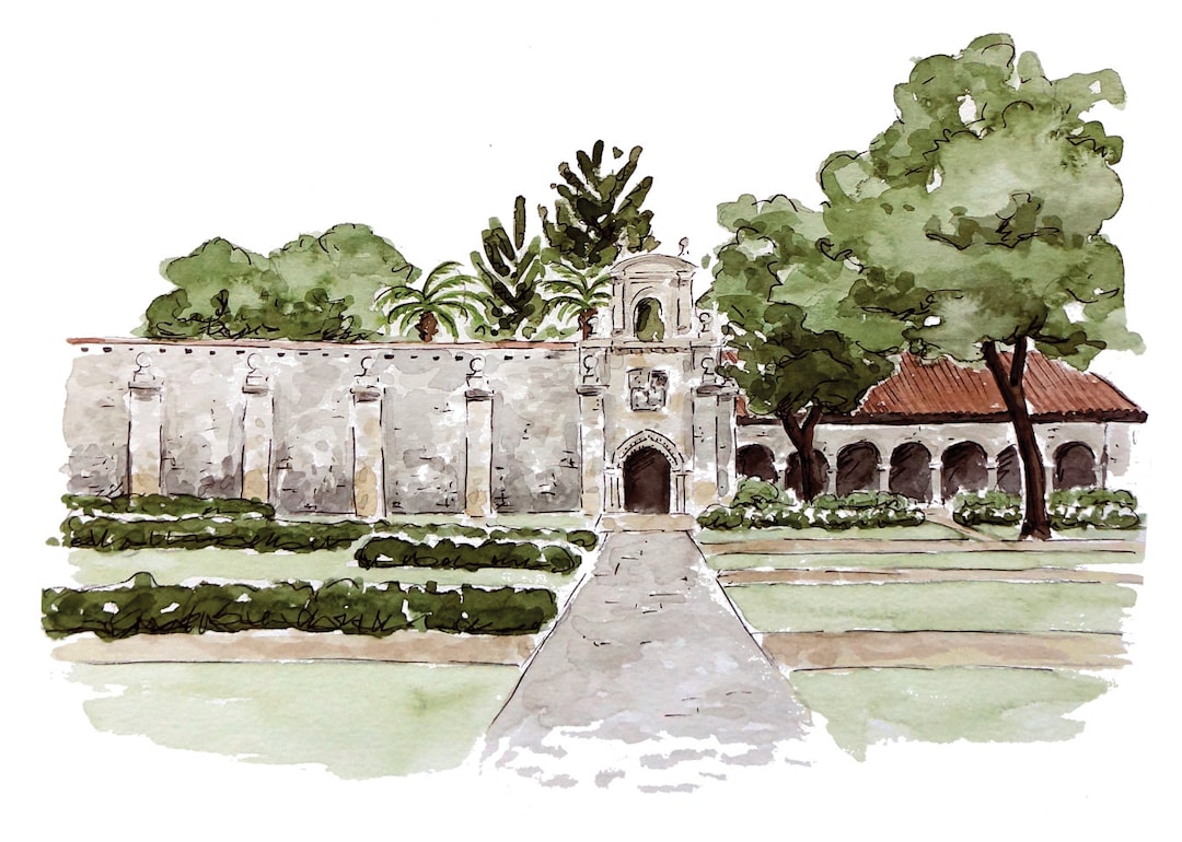 The Ancient Spanish Monastery - DIGITAL .jpeg and .pdf File - Etsy