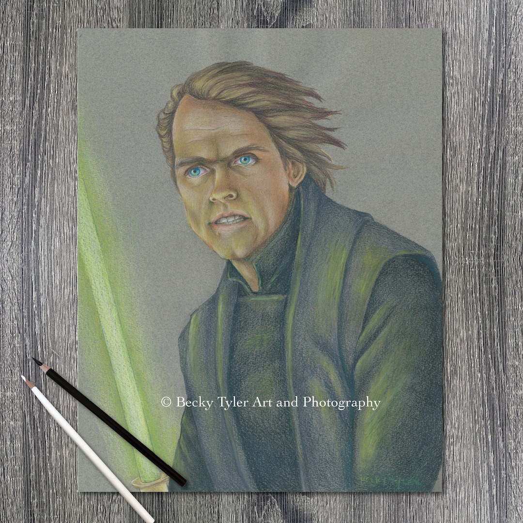 Luke Skywalker Art Print: Star Wars Pencil Drawing - Etsy