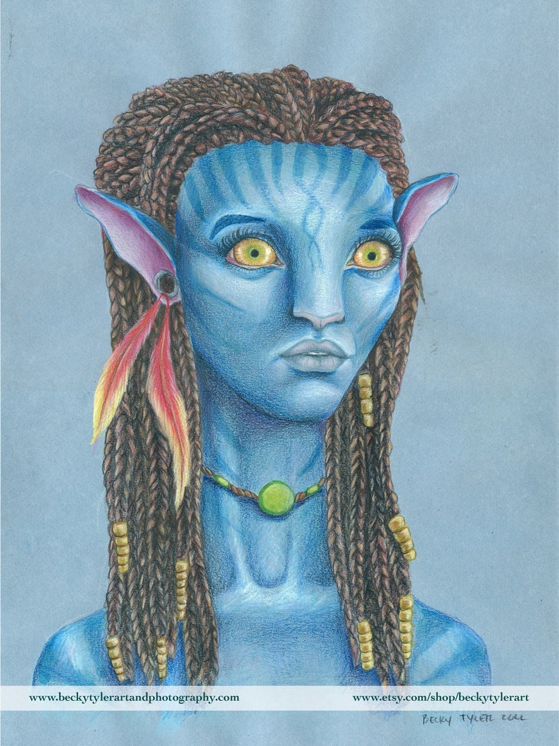 Neytiri Avatar Drawing Pencil Drawing Fan Art Movie Art - Etsy
