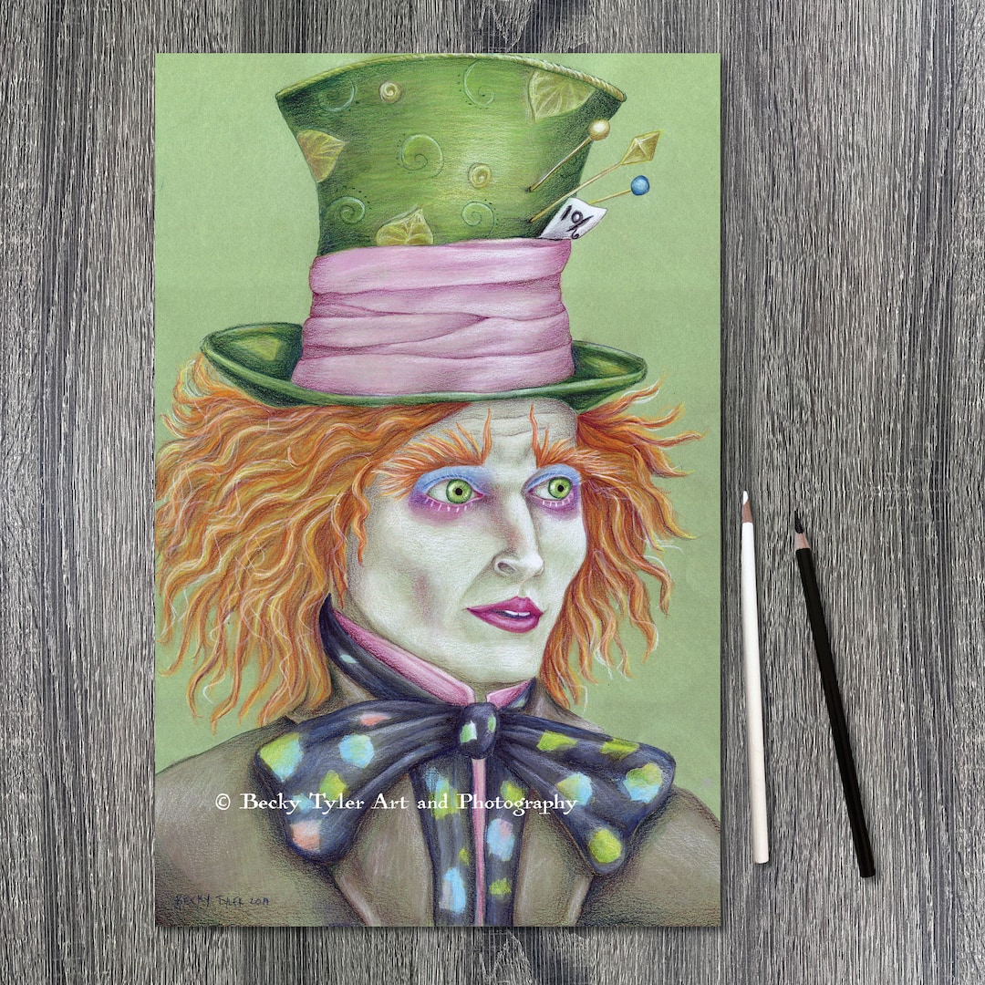 Mad Hatter Drawing, Alice in Wonderland Art, Pencil Drawing, Pencil Art ...