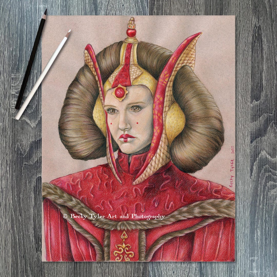 Queen Amidala Drawing, Star Wars Art, Pencil Drawing, Fan Art, Movie ...