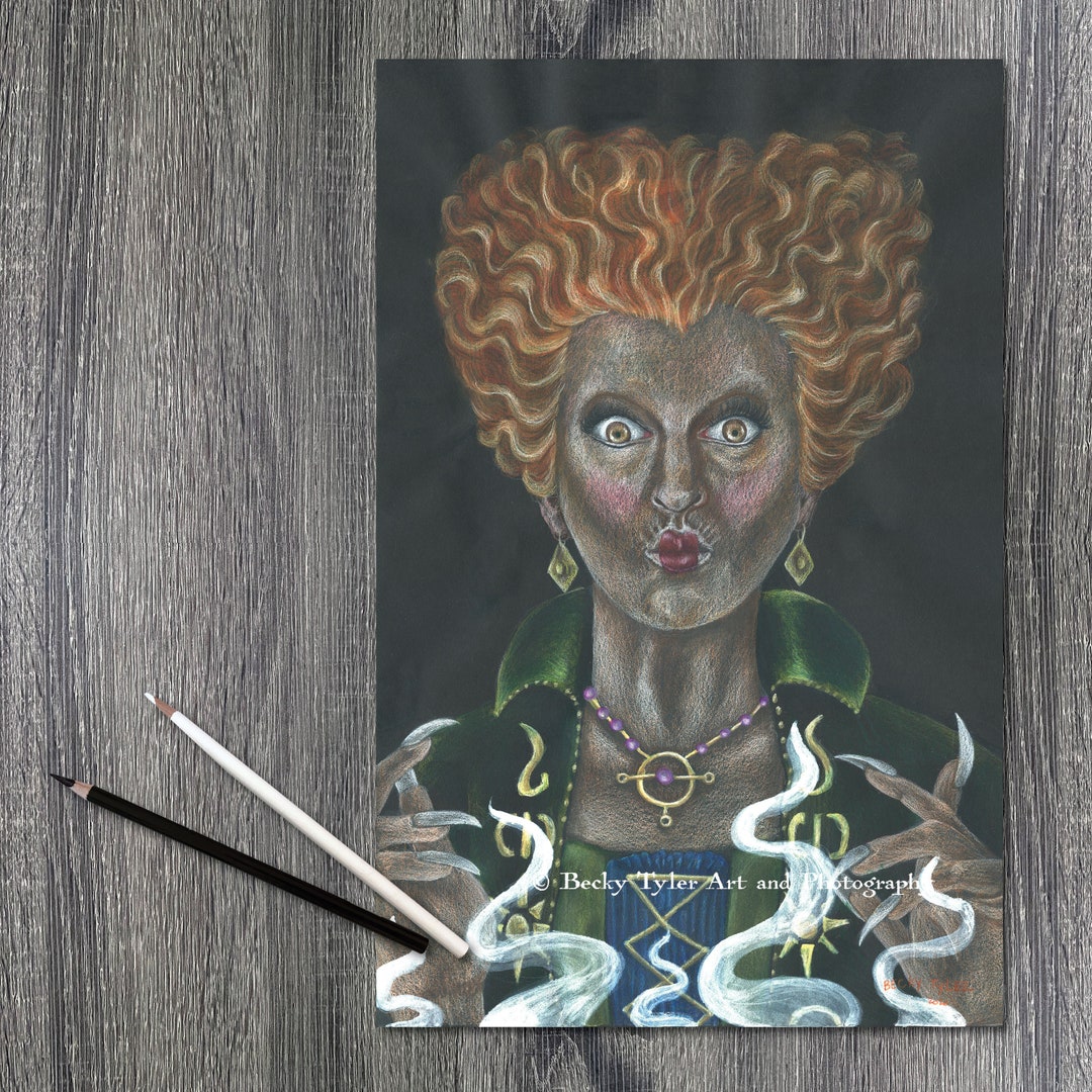 Winifred Sanderson Drawing, Pencil Drawing, Hocus Pocus Art, Wall Art ...