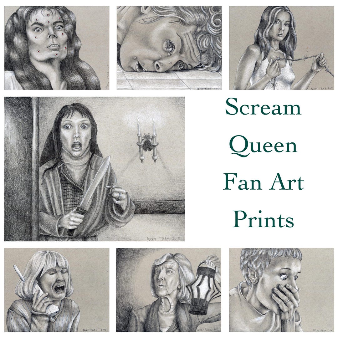 Scream Queen Fan Art Prints, Fan Art, Movie Art, Horror Art, Pencil ...