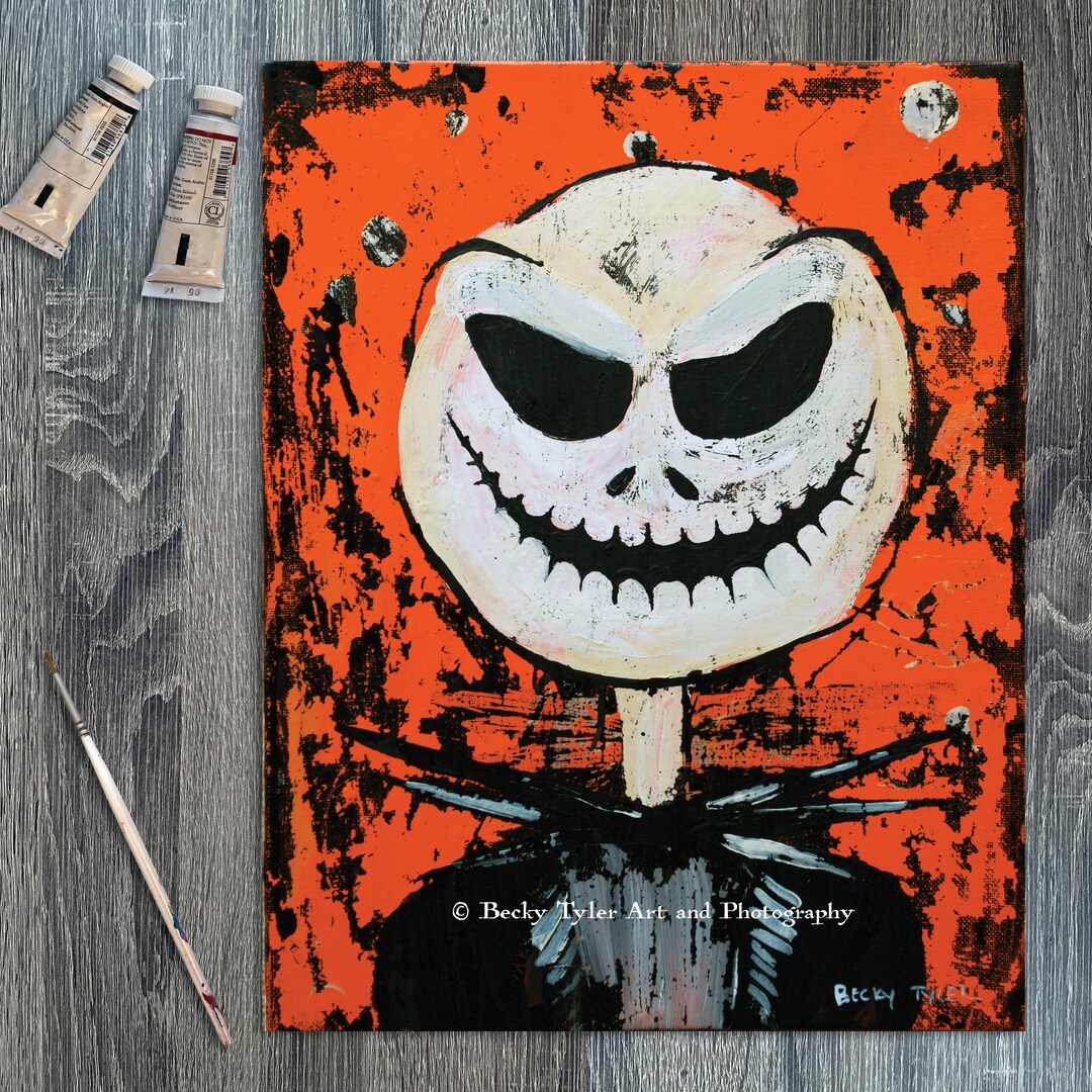 Jack Skellington Painting, Fan Art, Movie Fan Art, Horror Fan Art ...