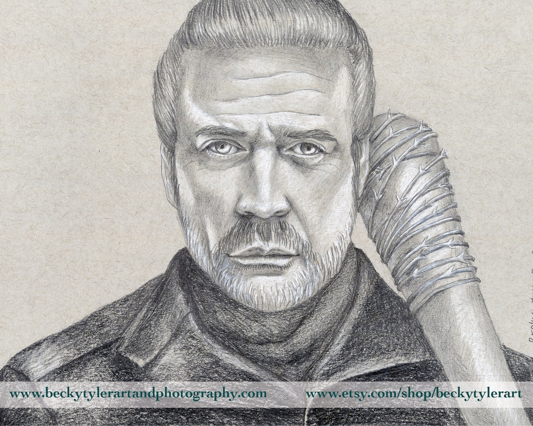 Negan Fan Art Print Walking Dead Fan Art Horror Fan Art - Etsy