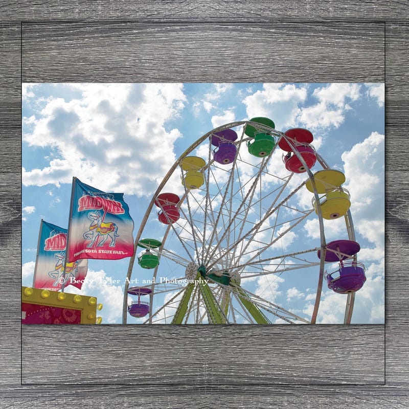 Ferris Wheel Print - Etsy