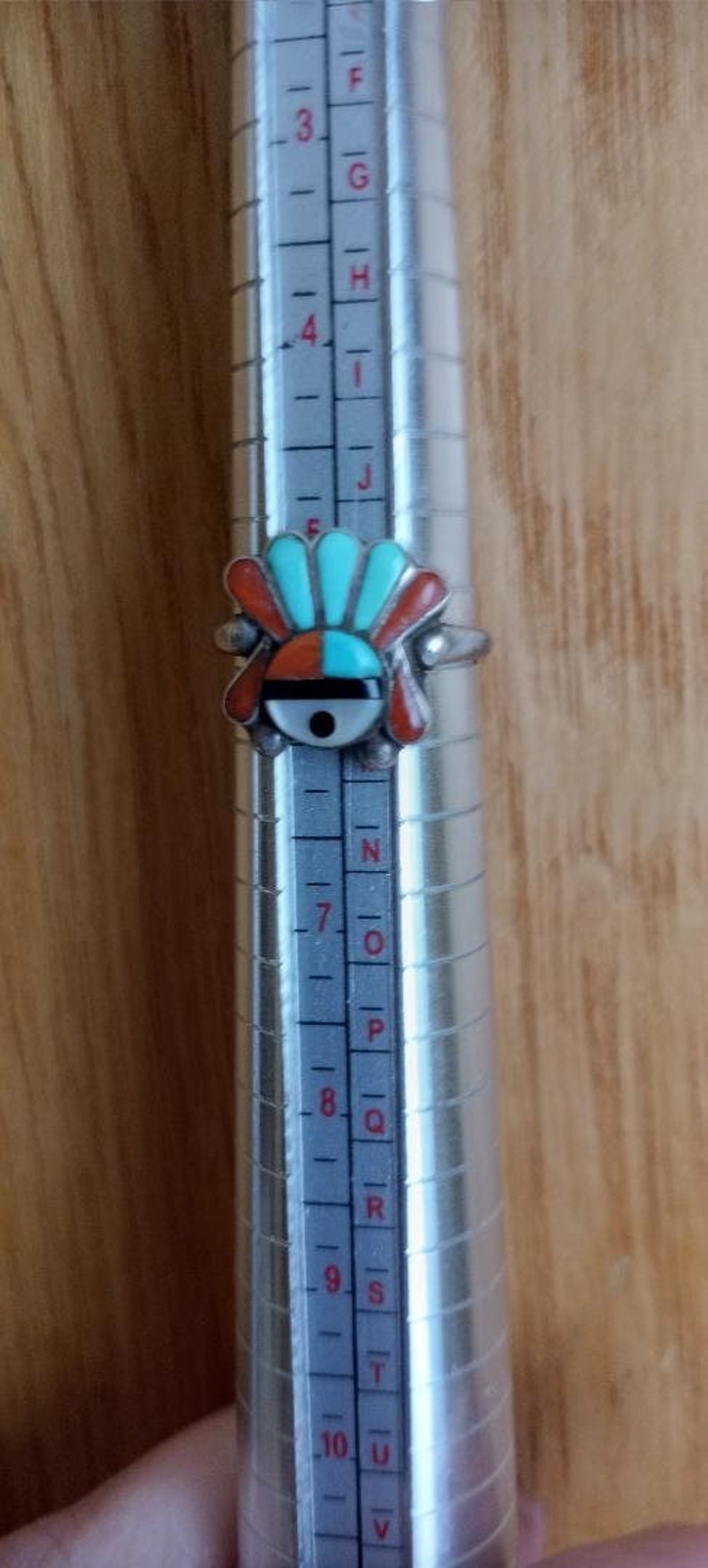 Sterling Silver Hopi Sun Face Kachina Ring With Headdress VG - Etsy