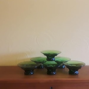 Cambridge Georgian Emerald Green Sundae Dishes - VG to EX Condition - Etsy