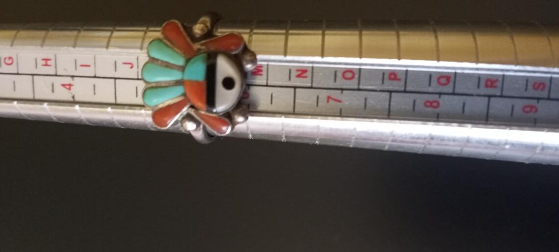 Sterling Silver Hopi Sun Face Kachina Ring With Headdress VG - Etsy