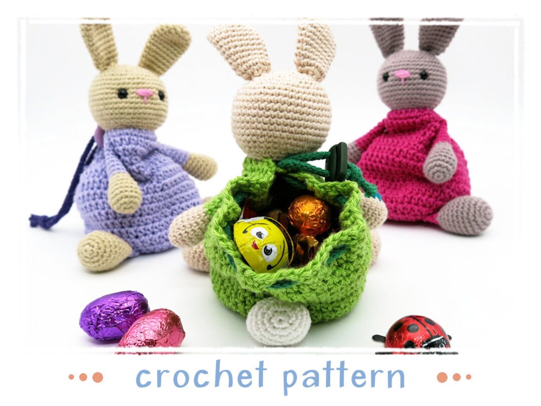 Drawstring Bag Bunny Crochet Pattern - Etsy