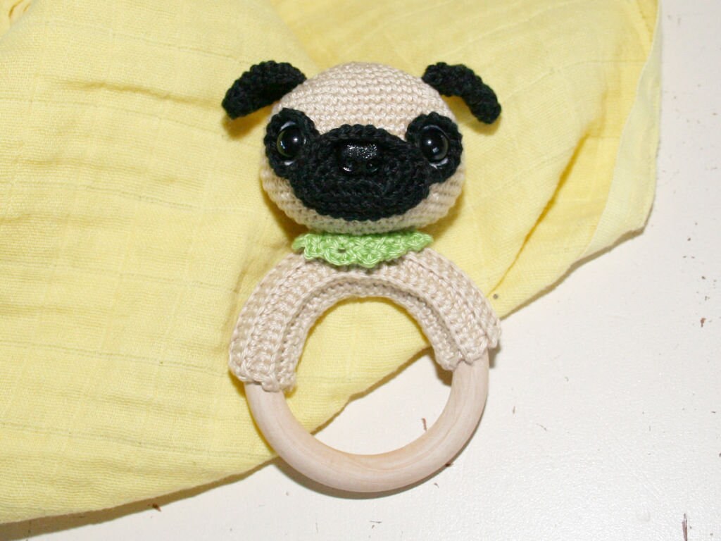 Pug Rattle Ring Crochet Pattern | Etsy