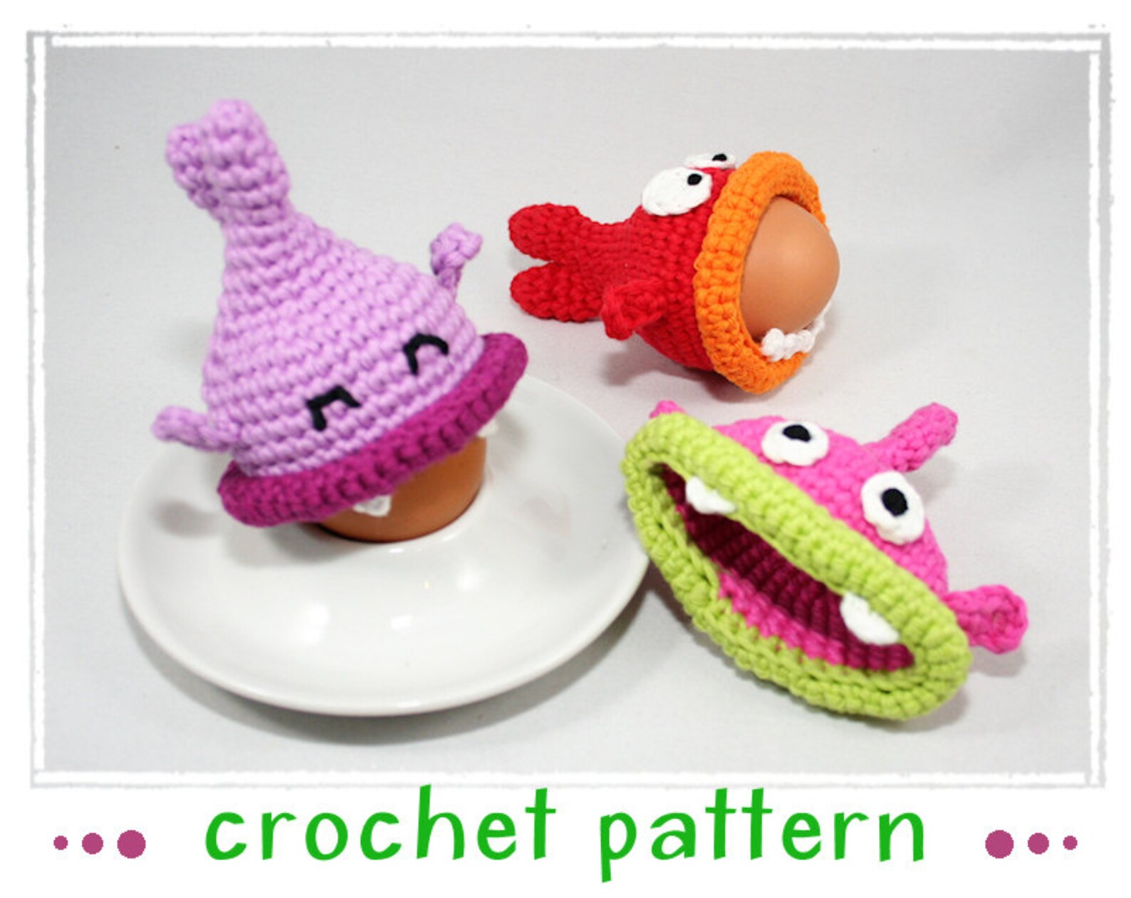 Egg Cozy Hungry Fishes Crochet Pattern | Etsy