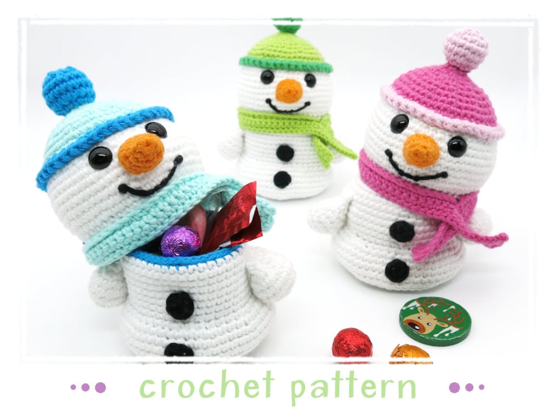 Snowman Crochet Pattern - Etsy