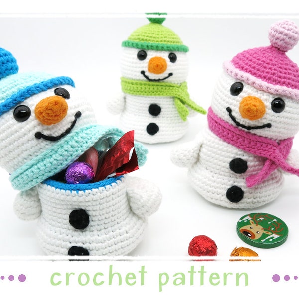 Crochet Snowman Ornament Pattern - Etsy