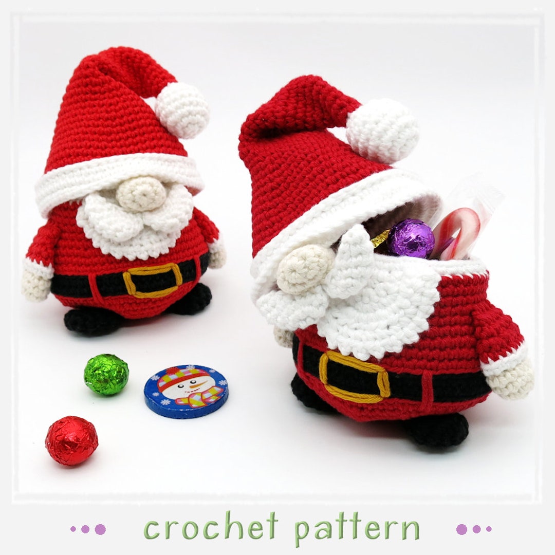 Santa Gnome - Crochet Pattern - Etsy