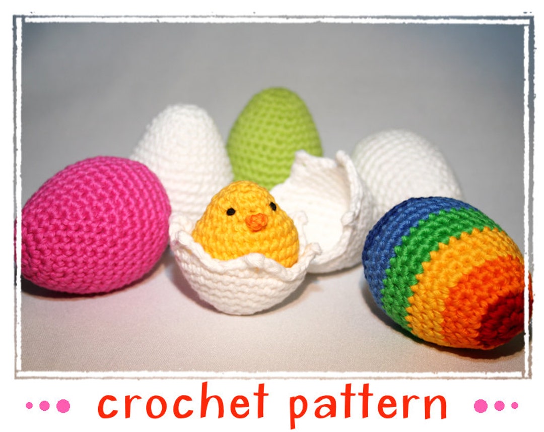 Egg Collection & Chick - Crochet Pattern - PDF File - Amigurumi - Etsy