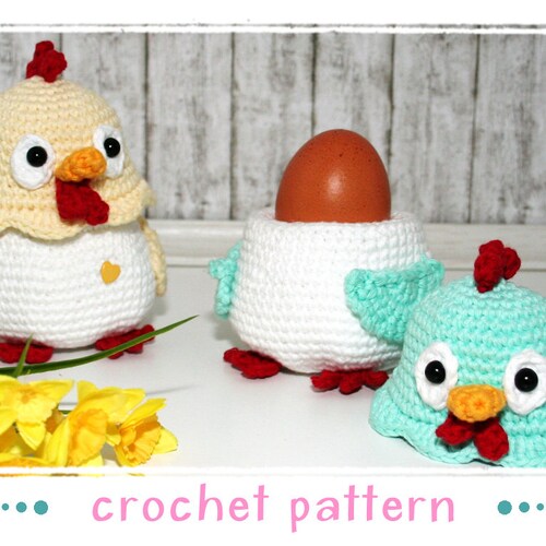 Chicken Egg Sitter Egg Cozy Crochet Pattern - Etsy