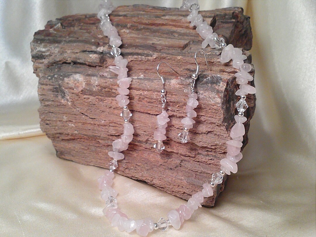 RESERVED: Pretty in Pink. Lovely Natural Rose Quartz Chip Gemstones ...