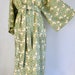 William Morris Kimono Style Cotton Robe Pimpernel Green Made to Order ...