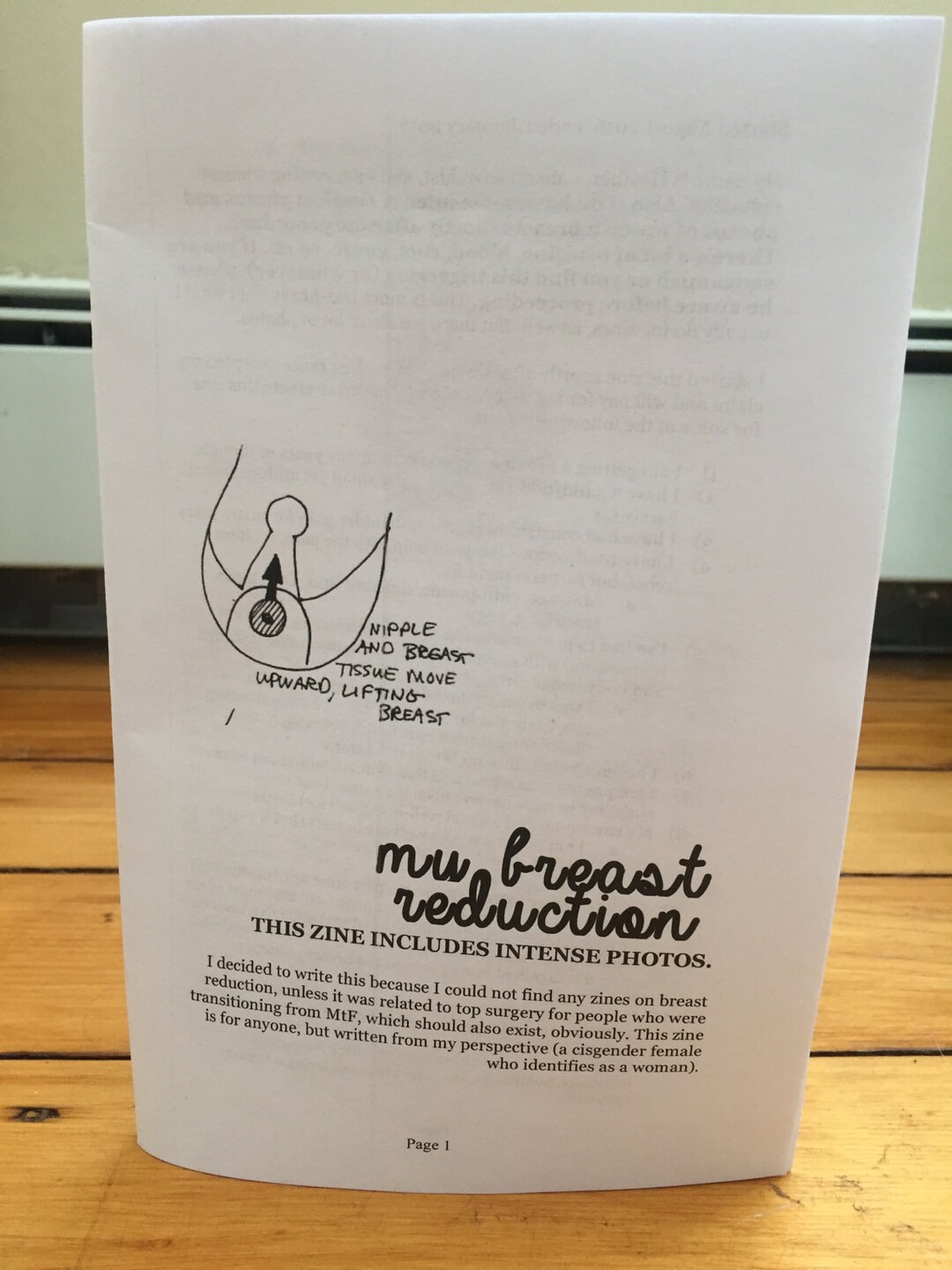 My Breast Reduction Zine Perzine Intense Photos Zinester - Etsy