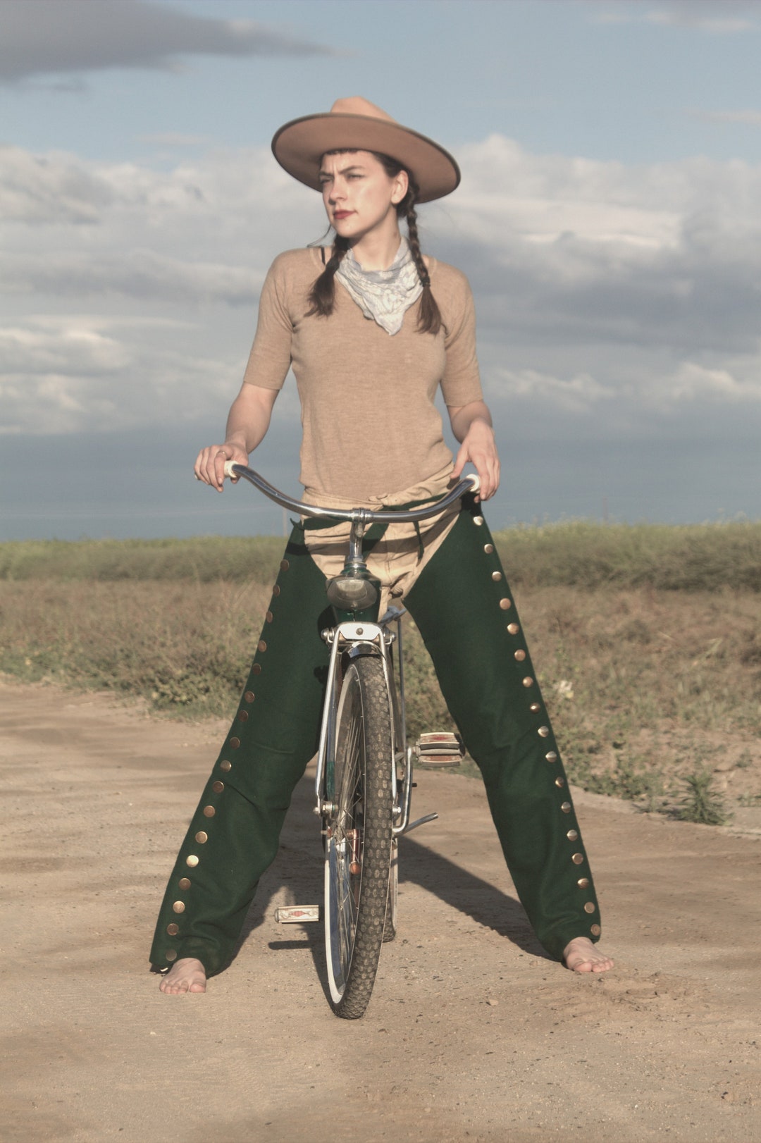 Forest Green, Native American, Dance Leggings Made From 1800s Trade ...