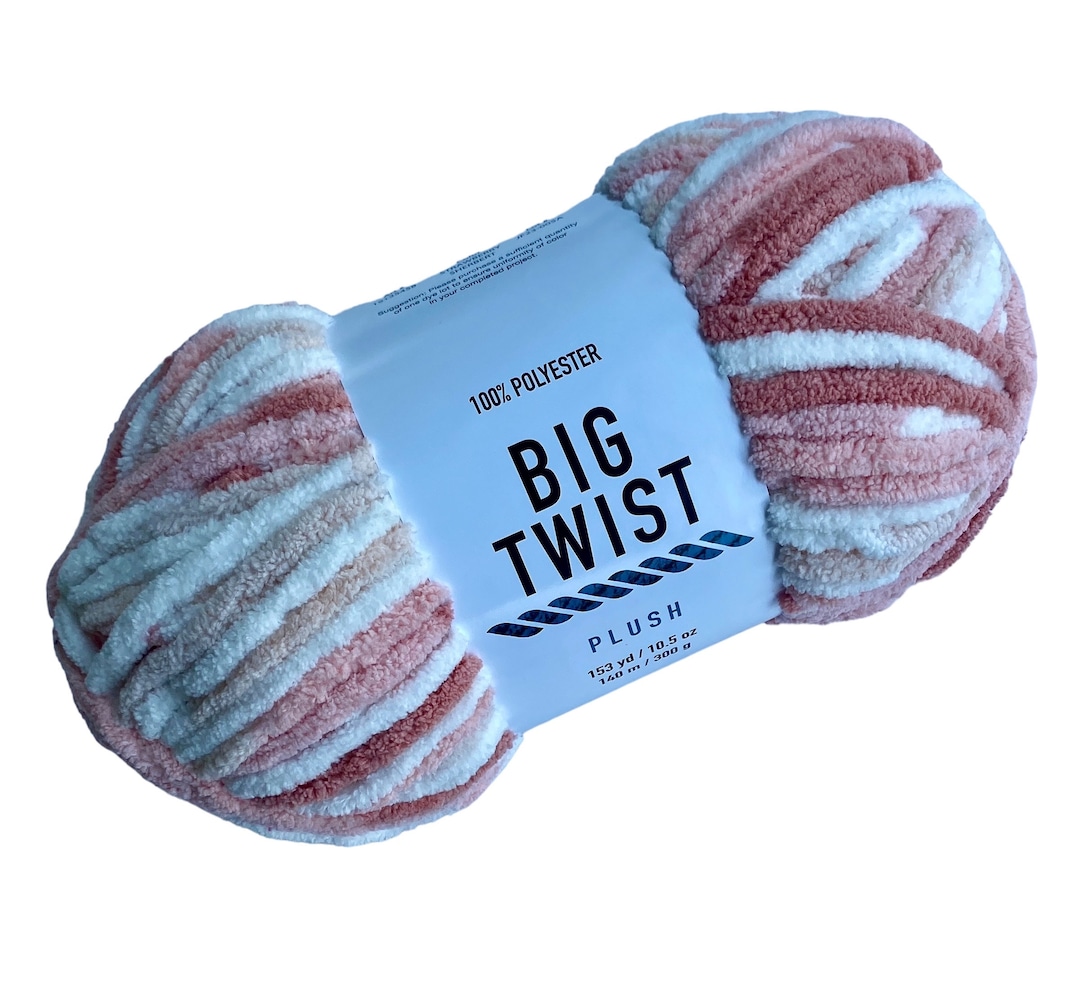 Big Twist Plush Yarn Super Bulky Strawberry Sherbet, Variegated Thick ...