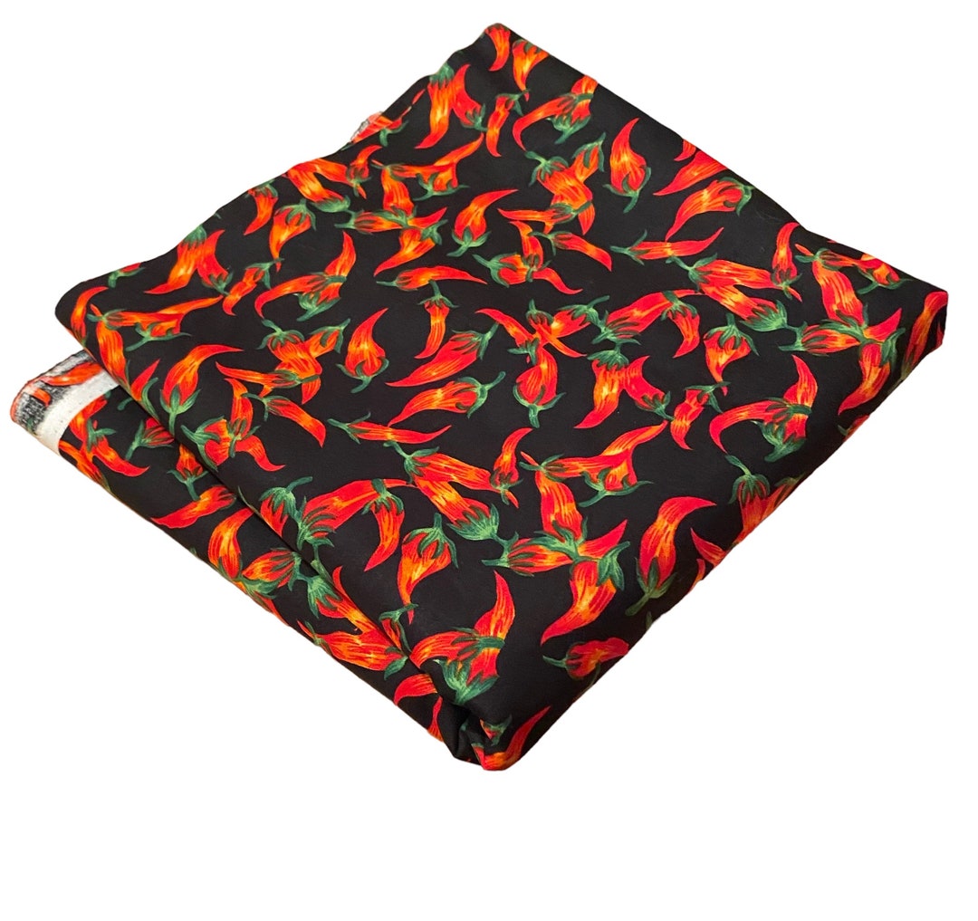 Red Chili Peppers Print Cotton Fabric, Shirt Fabric, Dress Fabric ...