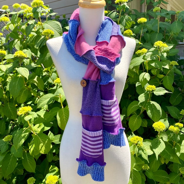 Upcycled Scarf - Etsy