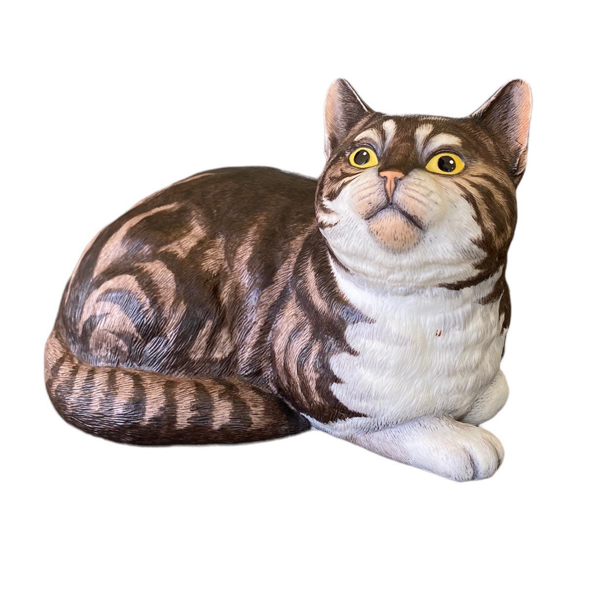 Franklin Mint Tabby Cat Figurine Fine Porcelain by Eric Tenney - Etsy