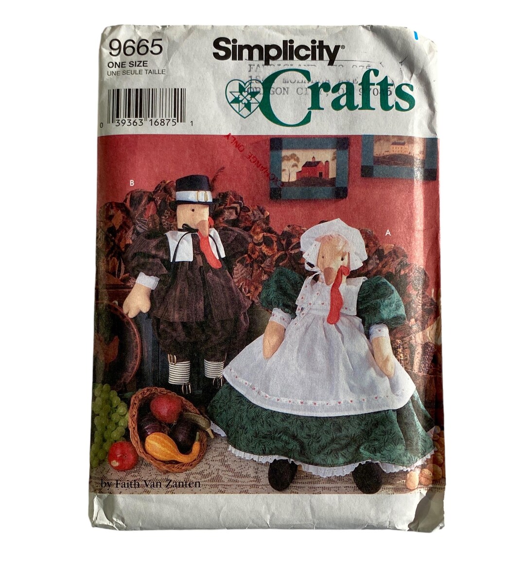 Sewing Pattern for Plush Turkey Doll and Clothing, Handmade ...