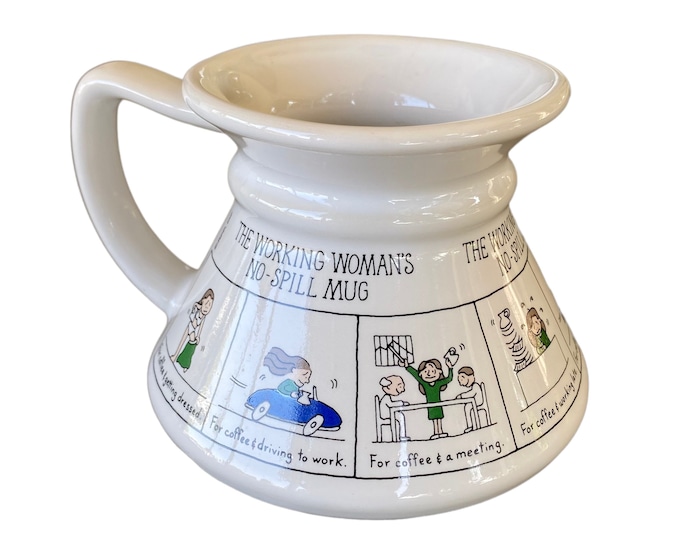 Working Womens No Spill Coffee Mug Ceramic Travel Cup - Etsy