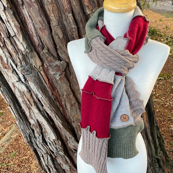 Upcycled Scarf - Etsy