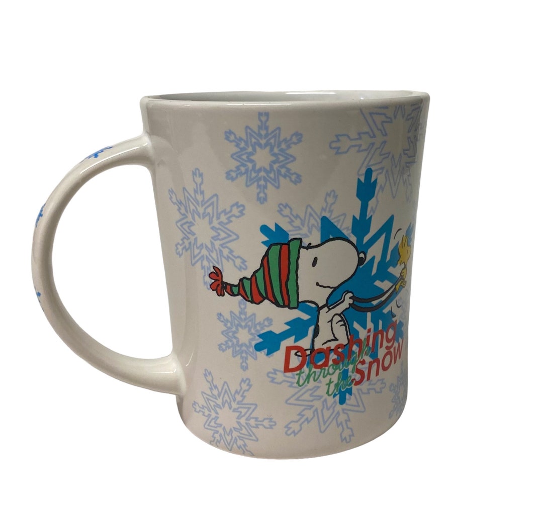 PEANUTS Snoopy Coffee Mug Dashing Through the Snow, Woodstock and ...