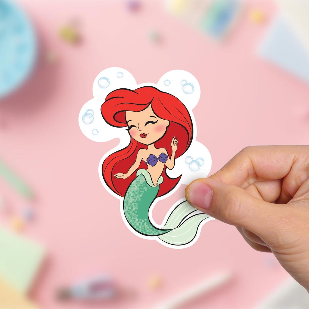 Little Mermaid Princess Sticker: UV & Water Resistant Decal - Etsy