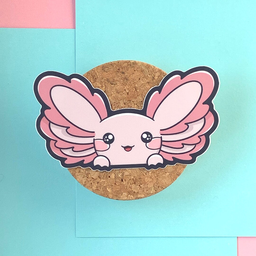 Peeker Axolotl Vinyl Car Sticker | Vinyl Decal | Car Accessory | Cute ...