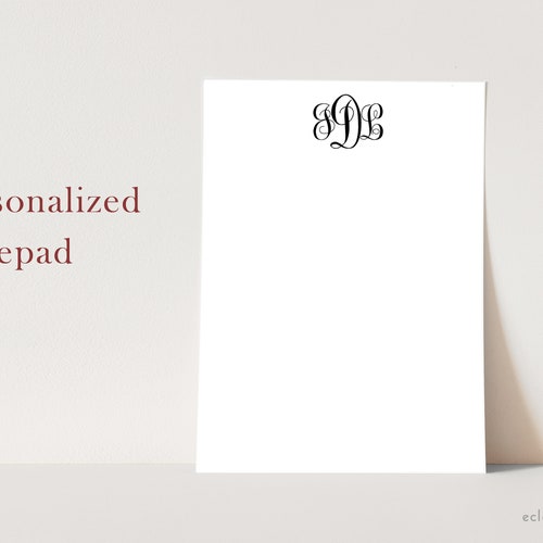 Personalized Notepad Personalized Note Pad Monogram | Etsy