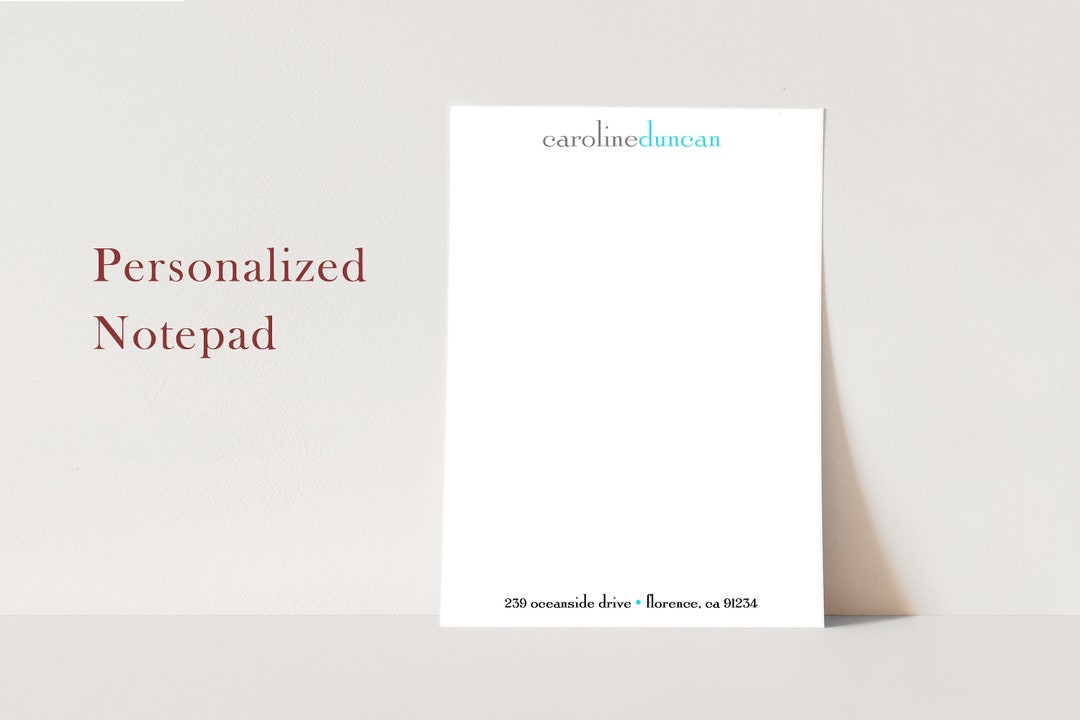 Personalized Notepad - Preppy Name - Etsy
