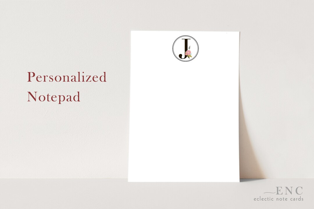 Personalized Notepad - CLASSIC MONOGRAM - Etsy
