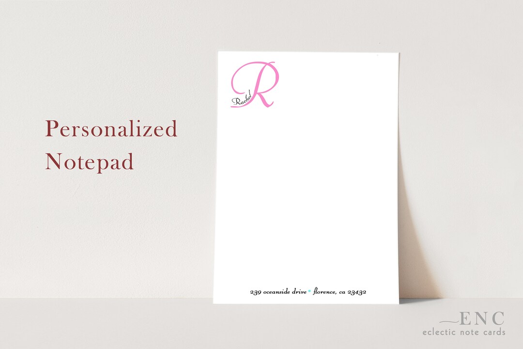 Personalized Notepad - Personalized Note Pad - Monogram Notepad ...