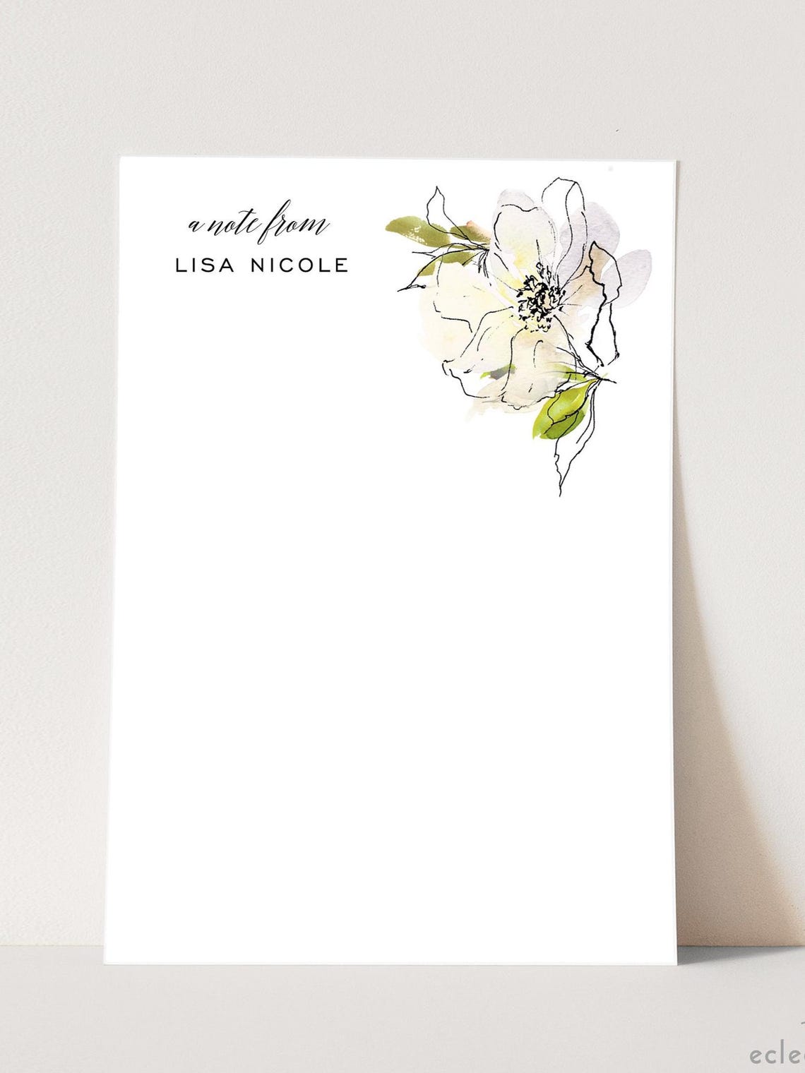 Personalized Notepad - Poppy Flower - Etsy
