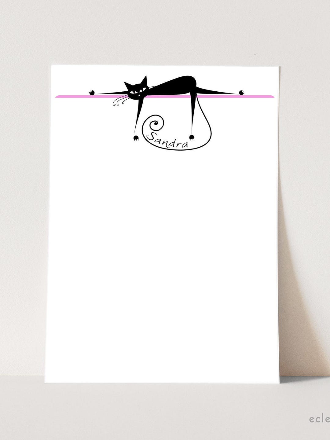 Personalized Notepad - Lazy Kitty Cat - Etsy