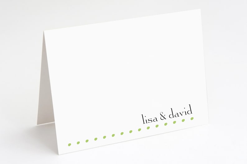 Personalized Note Cards Stationery Set Dot Border Set of - Etsy