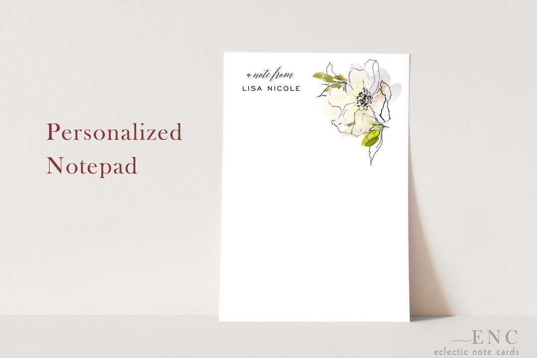 Personalized Notepad - Poppy Flower - Etsy