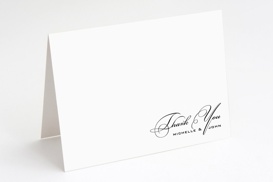 Personalized Thank You Note Cards – Wedding Stationery Set of 10 - Etsy