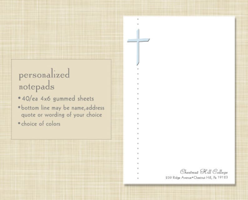Personalized Notepad Christian Cross Religious Choose - Etsy