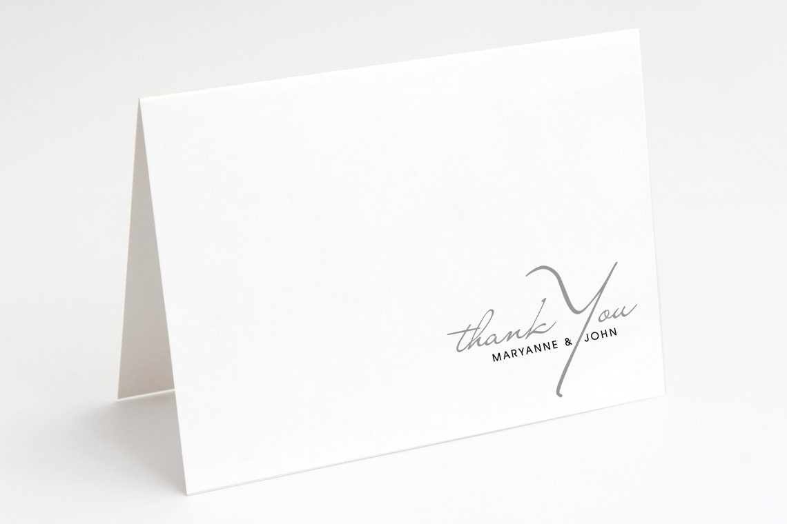 Personalized Thank You Note Cards: Stylish Couple Stationery Set - Etsy
