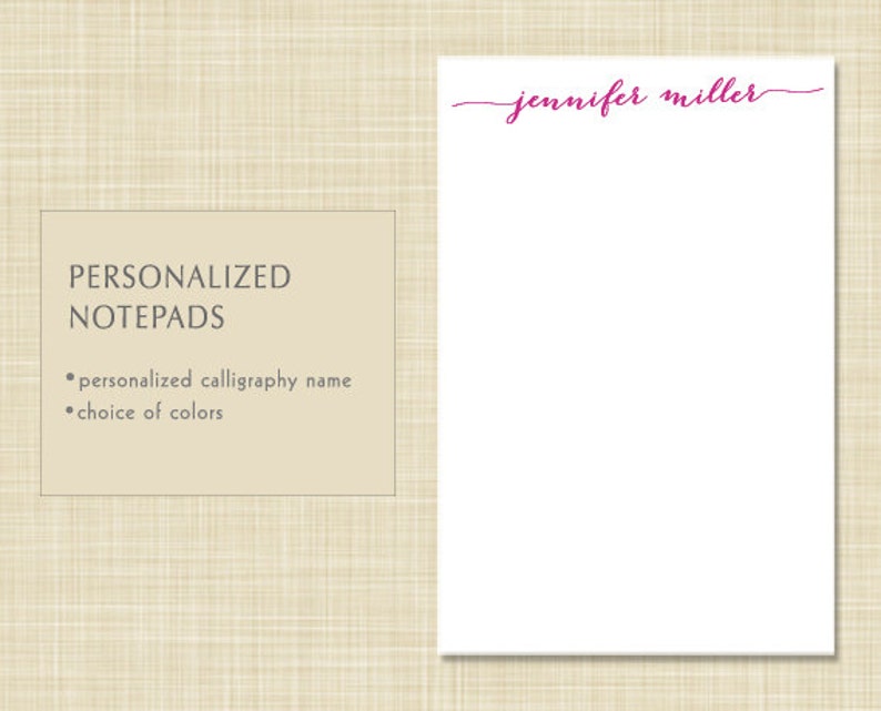 Personalized Notepad Personalized Note Pad Name Notepad - Etsy